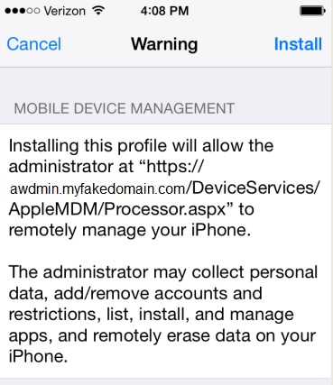 Installing the AirWatch MDM Agent on a Mobile Device – ballblog
